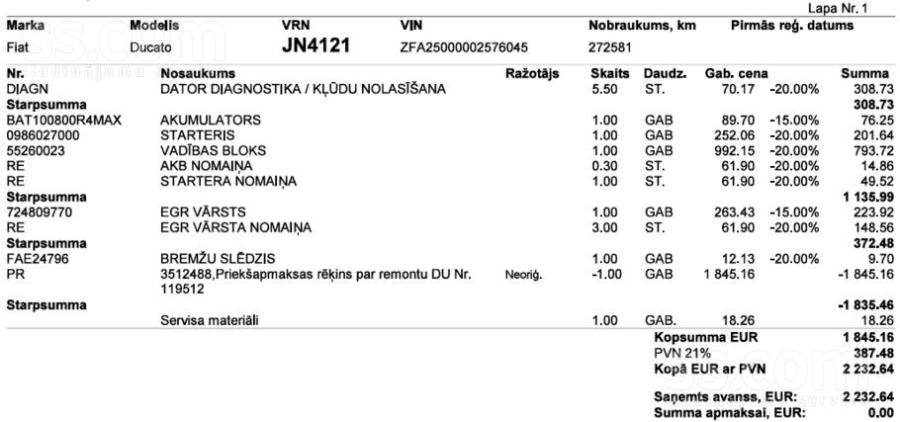 Белый Фиат Дукато 2014 в Рига, объемом двигателя 2.00 л и пробегом 310 тыс. км за 5200 €, фото 15 на AUTOMOTO.COM.LV