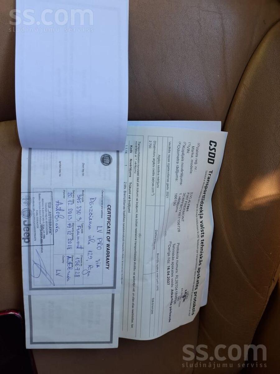 Balts Fiat Freemont 2013 Rīga, ar dzinēja tilpumu 2.00 L un nobraukumu 167 tūkst. km par 4390 €, foto 14 vietnē AUTOMOTO.COM.LV