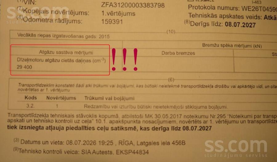 Red Fiat Panda 2014 in Riga, with an engine capacity of 1.30 L and mileage of 159 thousand km for 4200 €, photo 29 on AUTOMOTO.COM.LV