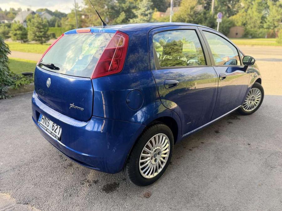 Blue Fiat Punto 2007 in Kaunas, with an engine capacity of 1.24 L and mileage of 116 thousand km for 1400 €, photo 7 on AUTOMOTO.COM.LV