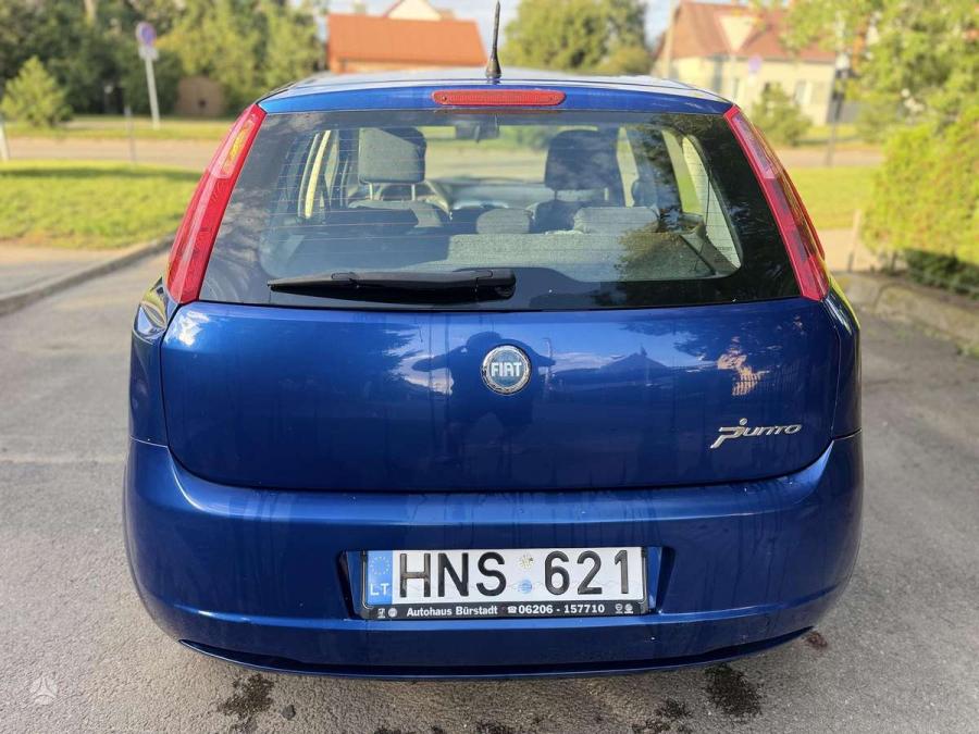 Blue Fiat Punto 2007 in Kaunas, with an engine capacity of 1.24 L and mileage of 116 thousand km for 1400 €, photo 8 on AUTOMOTO.COM.LV