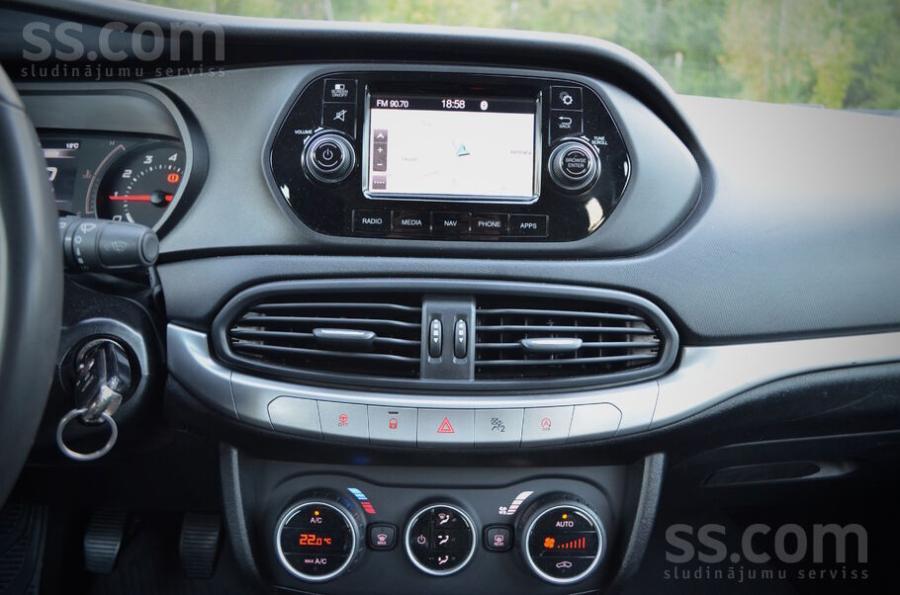 Blue Fiat Tipo 2021 in Riga, with an engine capacity of 1.40 L and mileage of 99 thousand km for 7450 €, photo 11 on AUTOMOTO.COM.LV