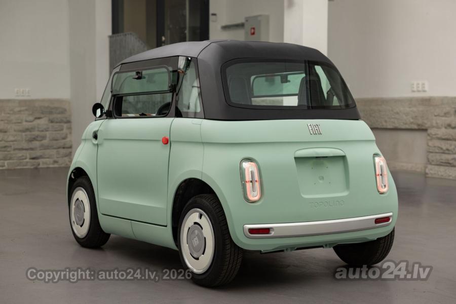 Green Fiat Topolino 2025 in Tallinn, with an engine capacity of 0.00 L and mileage of 2 thousand km for 10900 €, photo 3 on AUTOMOTO.COM.LV