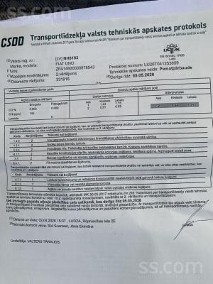 Синий Фиат Уно 1988 в Резекне, объемом двигателя 1.50 л и пробегом 332 тыс. км за 500 €, фото 11 на AUTOMOTO.COM.LV