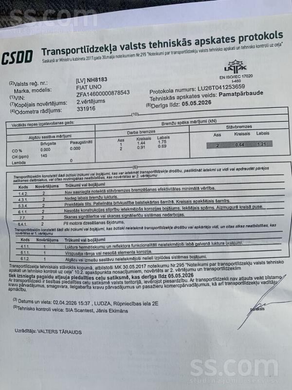 Zils Fiat Uno 1988 Rēzekne, ar dzinēja tilpumu 1.50 L un nobraukumu 332 tūkst. km par 500 €, foto 10 vietnē AUTOMOTO.COM.LV