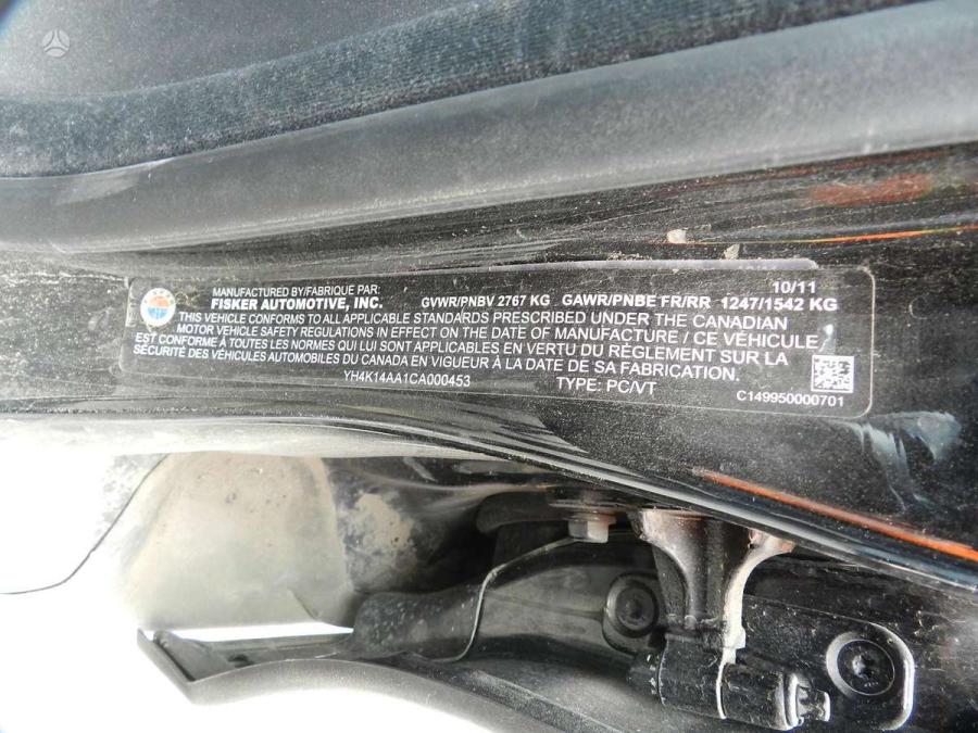 Black Fisker Karma 2012 in Klaipeda, with an engine capacity of 2.00 L and mileage of 55 thousand km for 12900 €, photo 11 on AUTOMOTO.COM.LV