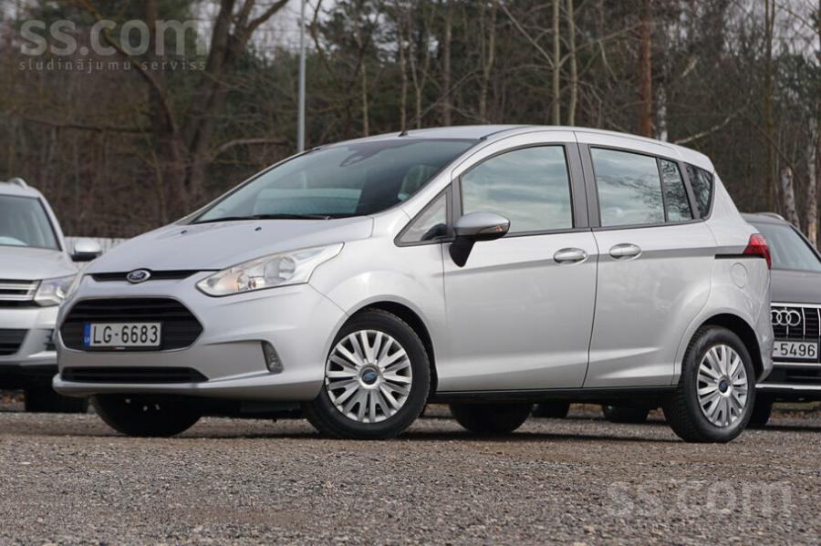 Grey Ford B-Max 2013 in Riga, with an engine capacity of 1.60 L and mileage of 156 thousand km for 3390 €, photo 1 on AUTOMOTO.COM.LV