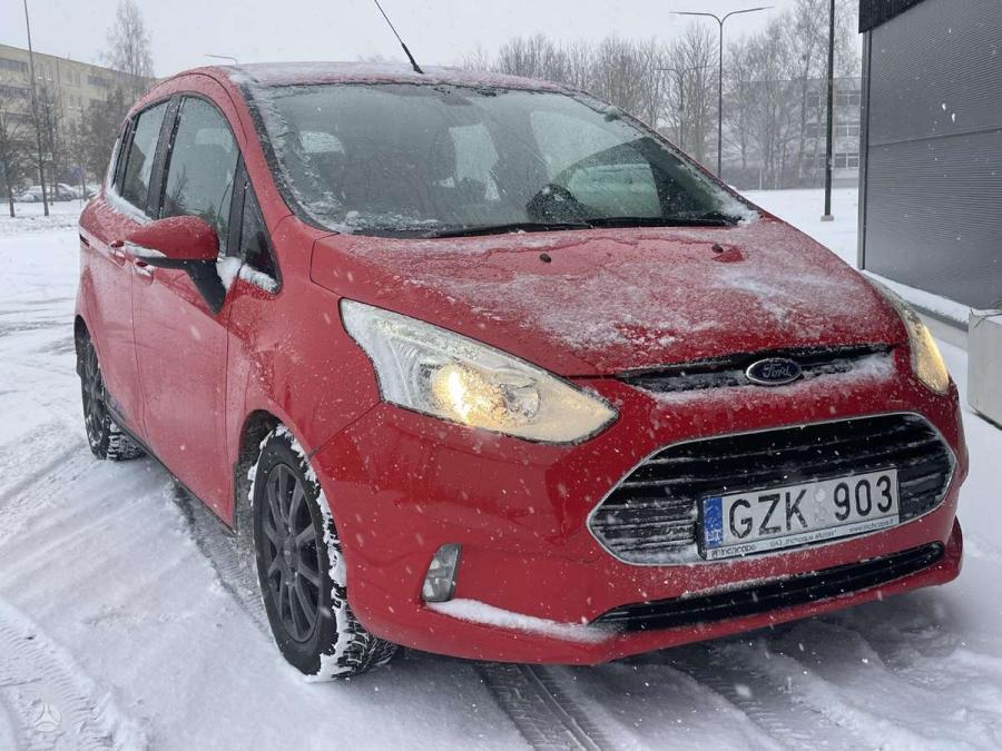 Red Ford B-Max 2013 in Siauliai, with an engine capacity of 1.00 L and mileage of 216 thousand km for 3499 €, photo 1 on AUTOMOTO.COM.LV