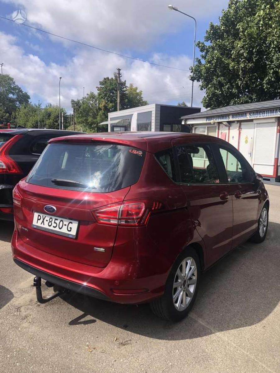 Red Ford B-Max 2017 in Klaipeda, with an engine capacity of 1.00 L and mileage of 137 thousand km for 5950 €, photo 4 on AUTOMOTO.COM.LV