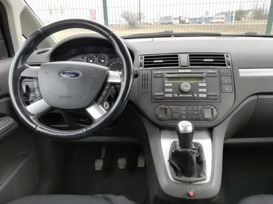 Black Ford C-Max 2005 in Saldus, with an engine capacity of 1.60 L and mileage of 266 thousand km for 1900 €, photo 14 on AUTOMOTO.COM.LV
