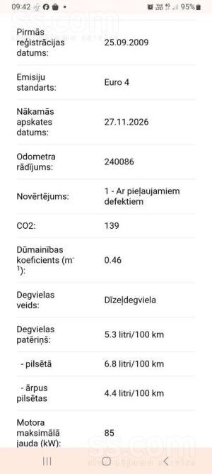 Black Ford C-Max 2009 in Daugavpils, with an engine capacity of 1.80 L and mileage of 242 thousand km for 1700 €, photo 4 on AUTOMOTO.COM.LV