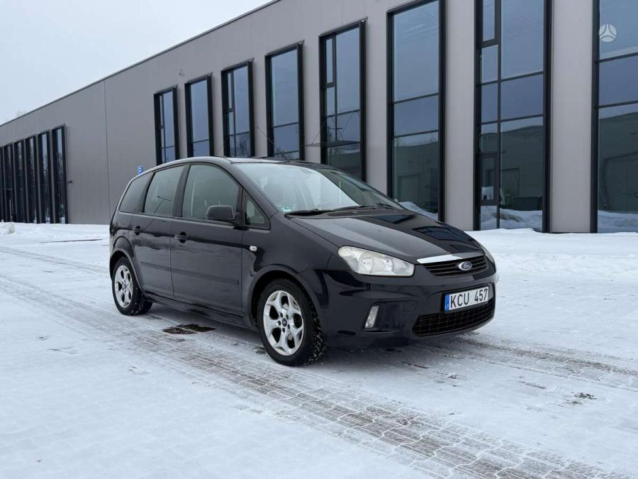 Black Ford C-Max 2008 in Vilnius, with an engine capacity of 1.56 L and mileage of 334 thousand km for 850 €, photo 1 on AUTOMOTO.COM.LV