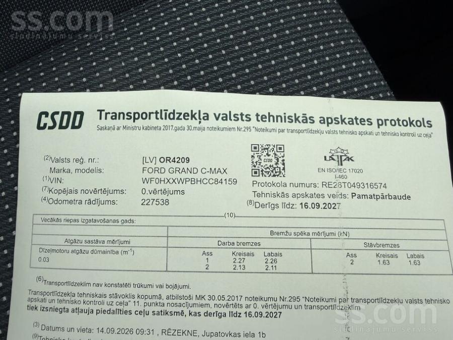 Melns Ford C-Max 2012 Rēzekne, ar dzinēja tilpumu 1.60 L un nobraukumu 0 tūkst. km par 4850 €, foto 17 vietnē AUTOMOTO.COM.LV