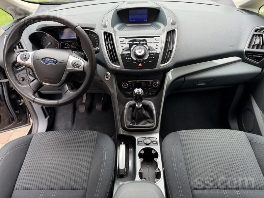 Black Ford C-Max 2013 in Valmiera, with an engine capacity of 1.60 L and mileage of 209 thousand km for 4995 €, photo 11 on AUTOMOTO.COM.LV