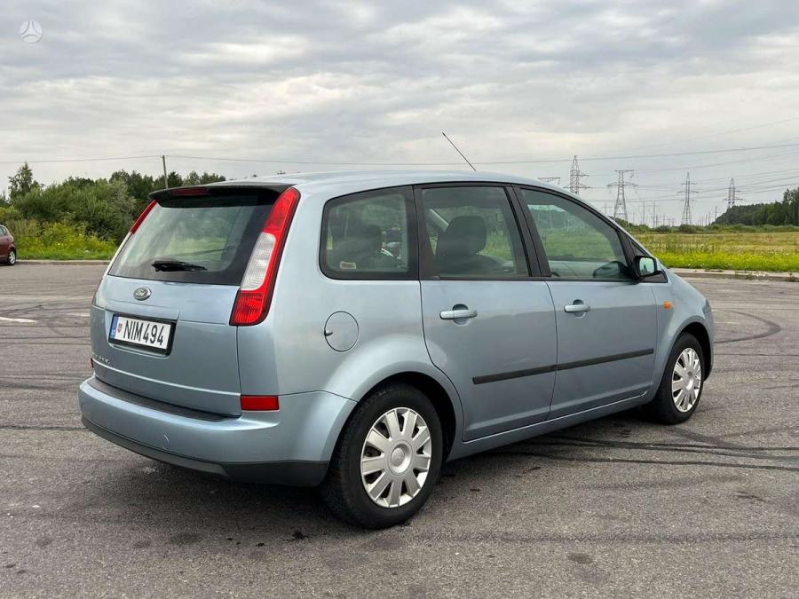 Blue Ford C-Max 2005 in Panevezys, with an engine capacity of 1.60 L and mileage of 221 thousand km for 1150 €, photo 9 on AUTOMOTO.COM.LV