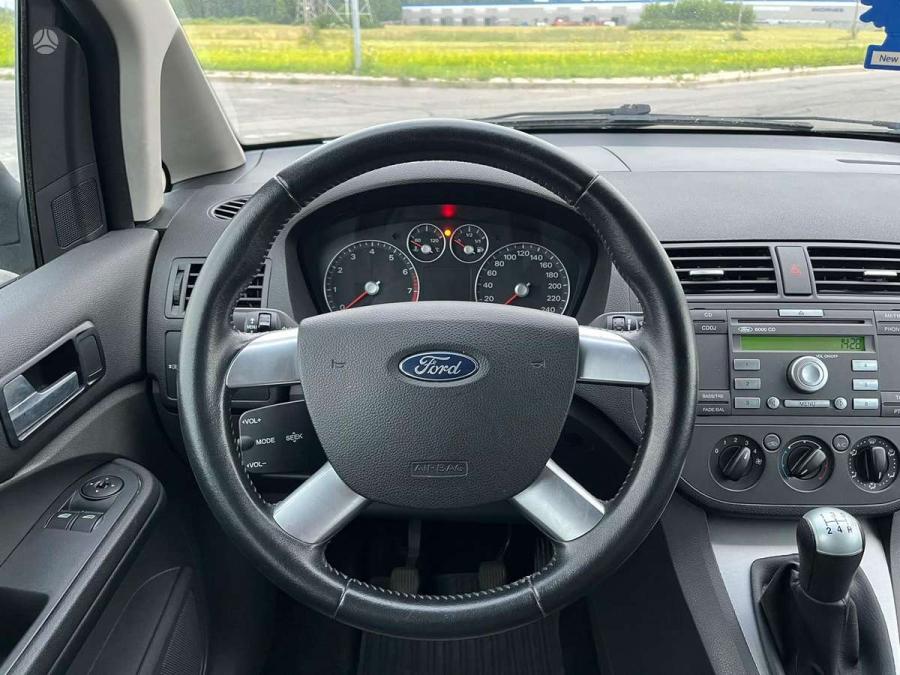 Blue Ford C-Max 2005 in Panevezys, with an engine capacity of 1.60 L and mileage of 221 thousand km for 1150 €, photo 19 on AUTOMOTO.COM.LV
