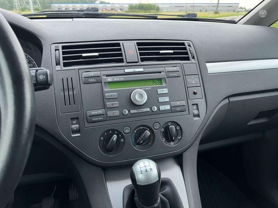 Blue Ford C-Max 2005 in Panevezys, with an engine capacity of 1.60 L and mileage of 221 thousand km for 1150 €, photo 21 on AUTOMOTO.COM.LV
