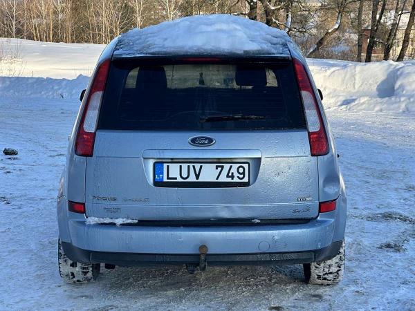 Blue Ford C-Max 2007 in Vilnius, with an engine capacity of 1.56 L and mileage of 250 thousand km for 499 €, photo 5 on AUTOMOTO.COM.LV