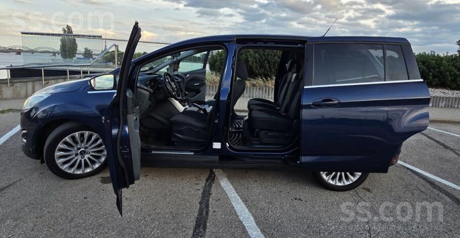 Blue Ford C-Max 2011 in Riga, with an engine capacity of 1.60 L and mileage of 258 thousand km for 3850 €, photo 13 on AUTOMOTO.COM.LV