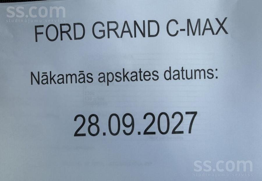 Zils Ford C-Max 2011 Rīga, ar dzinēja tilpumu 2.00 L un nobraukumu 0 tūkst. km par 3550 €, foto 12 vietnē AUTOMOTO.COM.LV