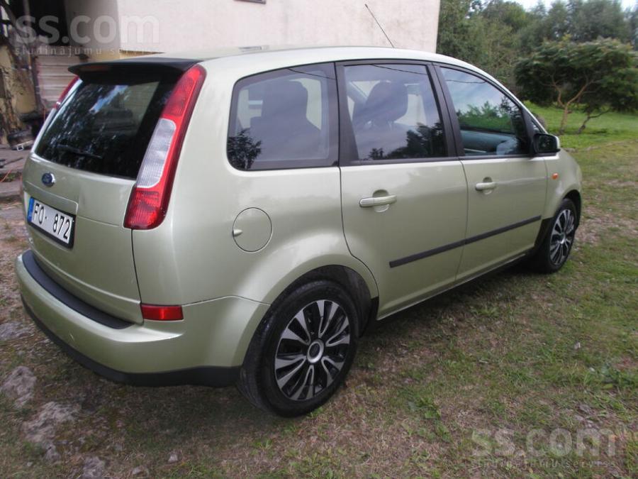 Green Ford C-Max 2005 in Jelgava, with an engine capacity of 1.60 L and mileage of 124 thousand km for 1750 €, photo 4 on AUTOMOTO.COM.LV