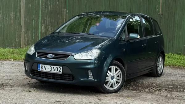 Green Ford C-Max 2007 in Jelgava, with an engine capacity of 1.80 L and mileage of 335 thousand km for 1000 €, photo 1 on AUTOMOTO.COM.LV