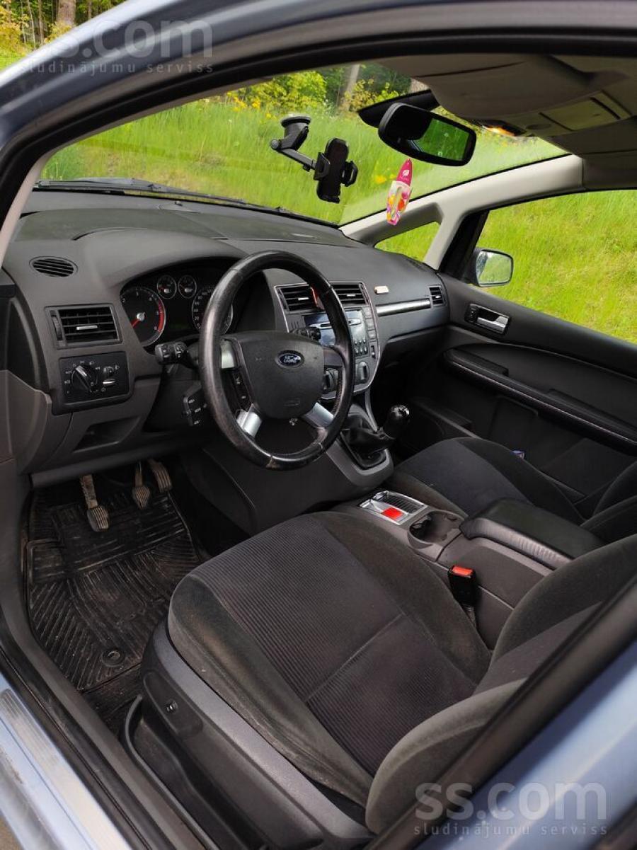 Pelēks Ford C-Max 2005 Ogre, ar dzinēja tilpumu 2.00 L un nobraukumu 285 tūkst. km par 1599 €, foto 8 vietnē AUTOMOTO.COM.LV