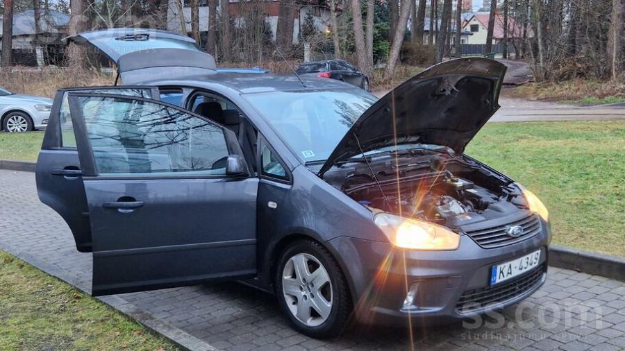 Grey Ford C-Max 2007 in Riga, with an engine capacity of 1.60 L and mileage of 0 thousand km for 1190 €, photo 14 on AUTOMOTO.COM.LV