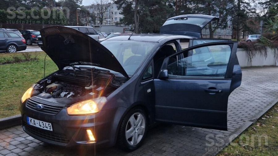 Grey Ford C-Max 2007 in Riga, with an engine capacity of 1.60 L and mileage of 0 thousand km for 1190 €, photo 15 on AUTOMOTO.COM.LV