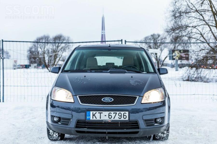 Grey Ford C-Max 2007 in Riga, with an engine capacity of 1.60 L and mileage of 260 thousand km for 2990 €, photo 2 on AUTOMOTO.COM.LV