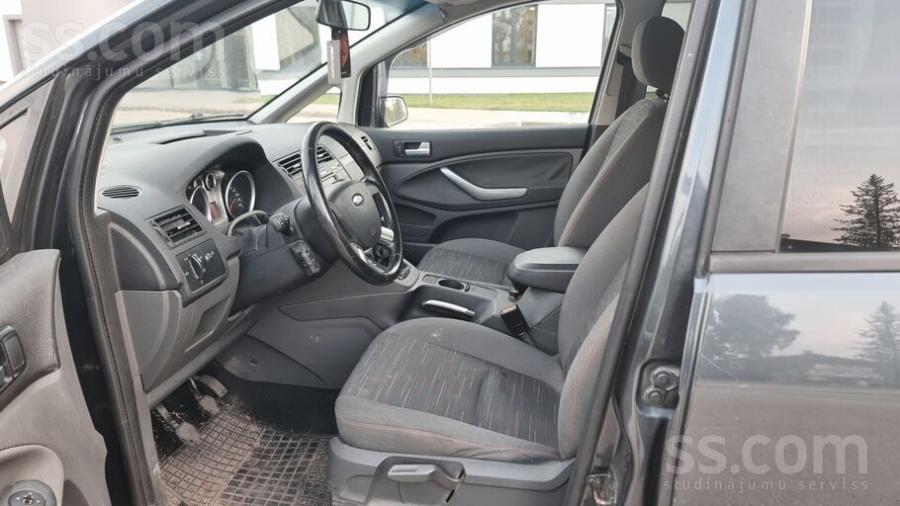 Grey Ford C-Max 2008 in Cesis, with an engine capacity of 1.60 L and mileage of 290 thousand km for 2200 €, photo 12 on AUTOMOTO.COM.LV