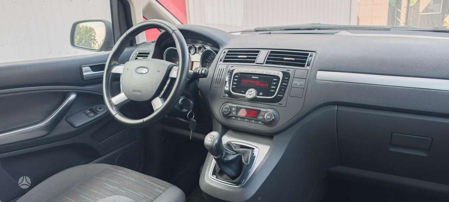 Grey Ford C-Max 2010 in Utena, with an engine capacity of 1.60 L and mileage of 200 thousand km for 2350 €, photo 12 on AUTOMOTO.COM.LV