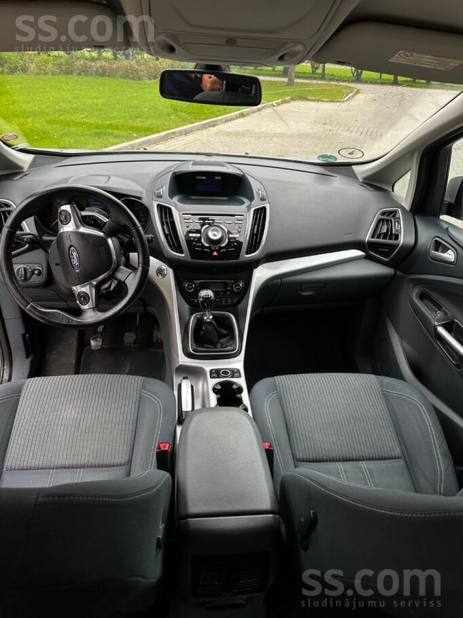 Grey Ford C-Max 2010 in Liepaja, with an engine capacity of 1.60 L and mileage of 326 thousand km for 3445 €, photo 12 on AUTOMOTO.COM.LV