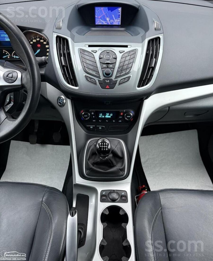 Grey Ford C-Max 2011 in Riga, with an engine capacity of 1.60 L and mileage of 177 thousand km for 5900 €, photo 16 on AUTOMOTO.COM.LV