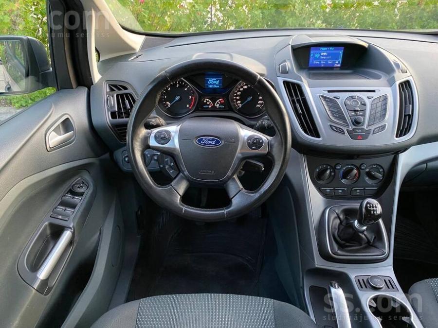 Grey Ford C-Max 2015 in Jelgava, with an engine capacity of 1.60 L and mileage of 0 thousand km for 4850 €, photo 13 on AUTOMOTO.COM.LV