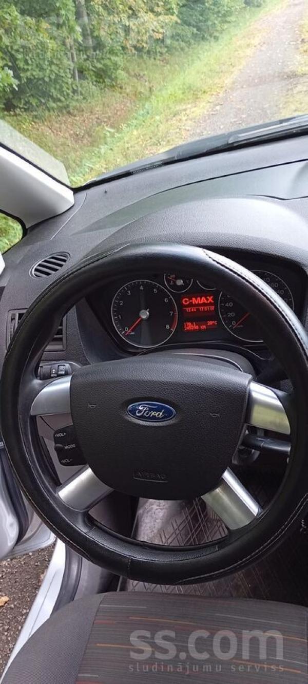 Grey Ford C-Max 2007 in Dobele, with an engine capacity of 1.60 L and mileage of 245 thousand km for 1950 €, photo 10 on AUTOMOTO.COM.LV