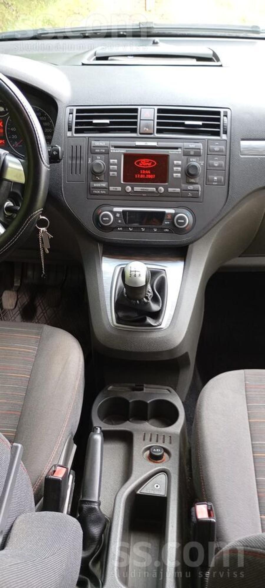 Grey Ford C-Max 2007 in Dobele, with an engine capacity of 1.60 L and mileage of 245 thousand km for 1950 €, photo 11 on AUTOMOTO.COM.LV