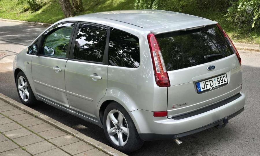 Grey Ford C-Max 2009 in Vilnius, with an engine capacity of 2.00 L and mileage of 337 thousand km for 2250 €, photo 4 on AUTOMOTO.COM.LV