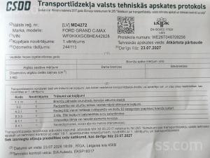Pelēks Ford C-Max 2015 Rīga, ar dzinēja tilpumu 1.60 L un nobraukumu 244 tūkst. km par 4700 €, foto 12 vietnē AUTOMOTO.COM.LV
