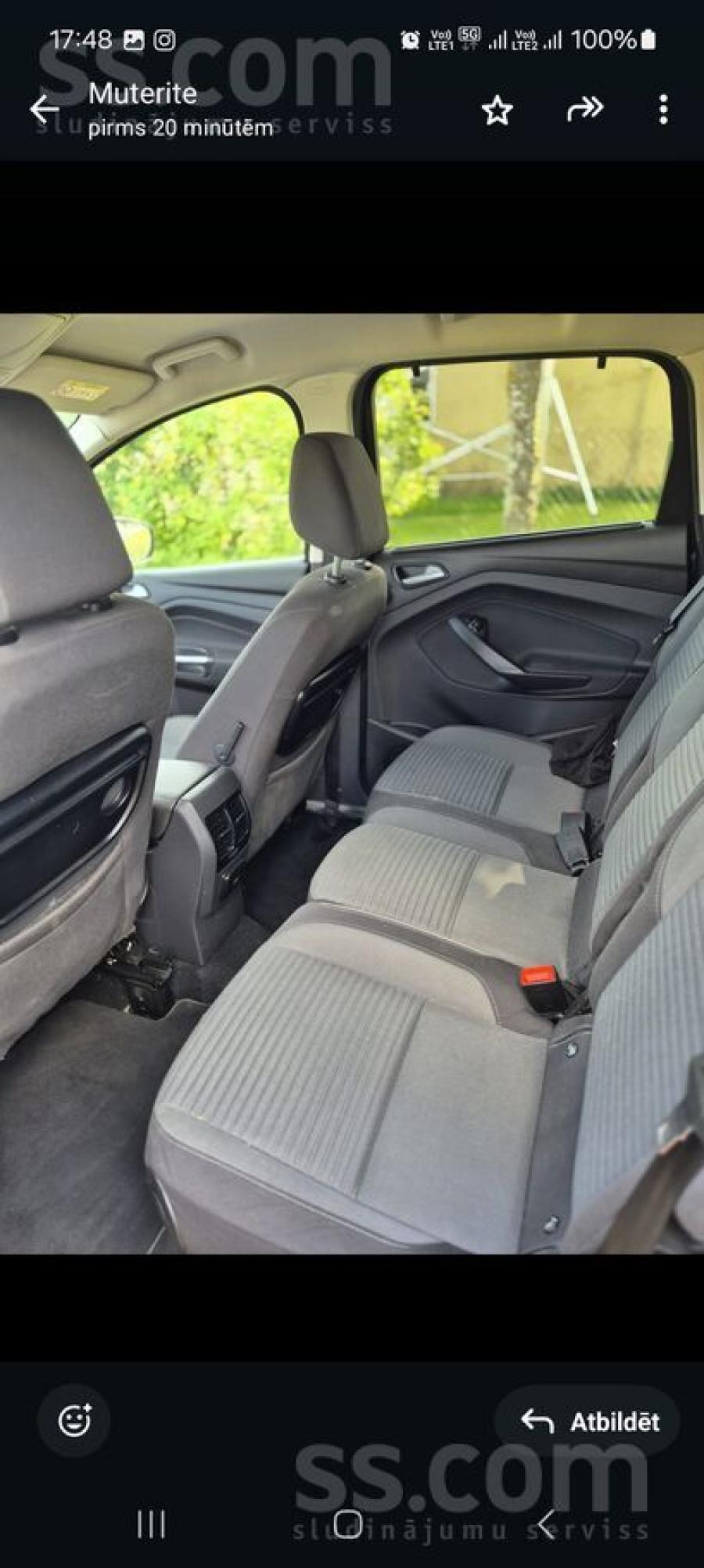 Pelēks Ford C-Max 2016 Aizkraukle, ar dzinēja tilpumu 1.50 L un nobraukumu 165 tūkst. km par 8150 €, foto 35 vietnē AUTOMOTO.COM.LV