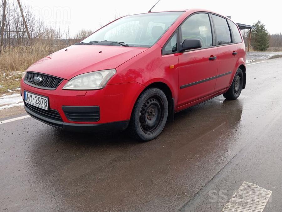 Red Ford C-Max 2006 in Riga, with an engine capacity of 1.60 L and mileage of 207 thousand km for 700 €, photo 1 on AUTOMOTO.COM.LV