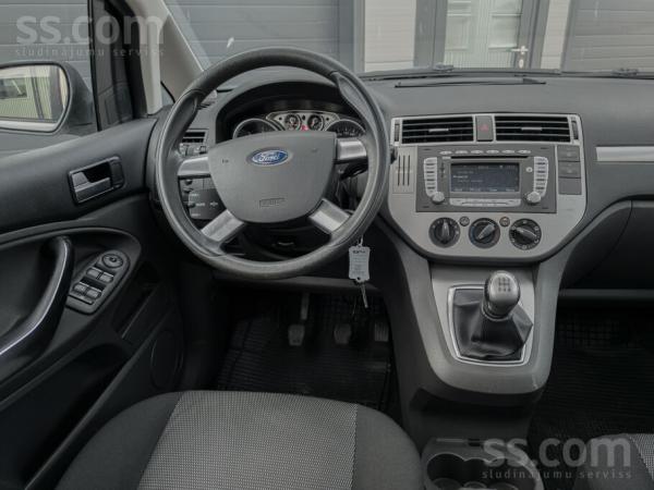 Ford C-Max 2009 in Liepaja on AUTOMOTO.COM.LV White Ford C-Max 2009 in Liepaja, with an engine capacity of 1.60 L and mileage of 130 thousand km for 3190 €, photo 11 on AUTOMOTO.COM.LV