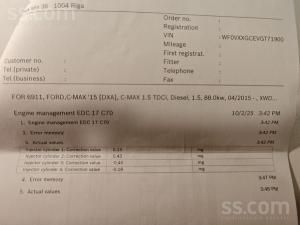Balts Ford C-Max 2017 Rīga, ar dzinēja tilpumu 1.50 L un nobraukumu 230 tūkst. km par 5000 €, foto 11 vietnē AUTOMOTO.COM.LV