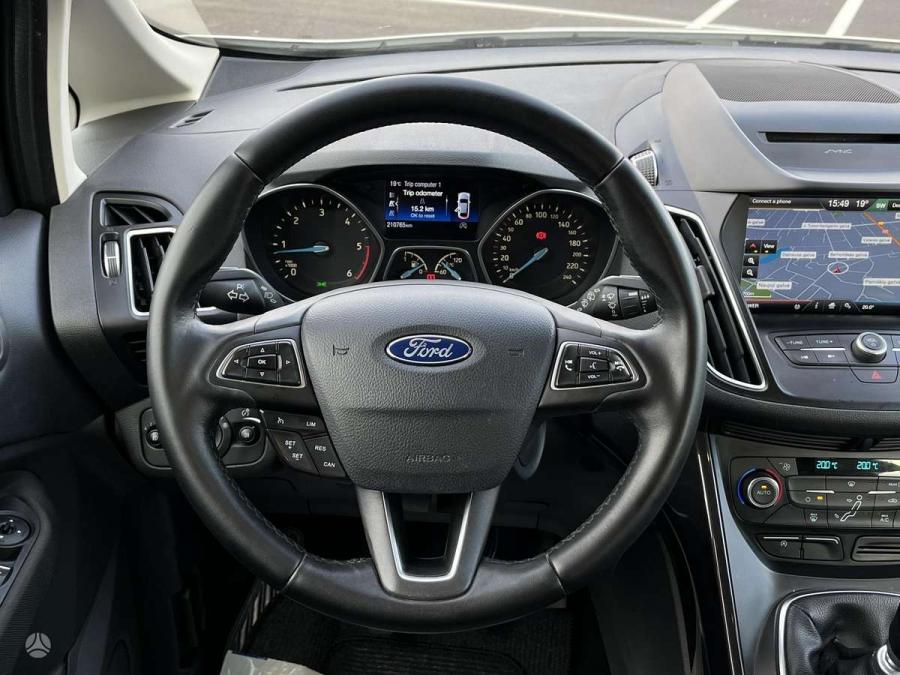 White Ford C-Max 2016 in Taurage, with an engine capacity of 1.50 L and mileage of 210 thousand km for 4550 €, photo 14 on AUTOMOTO.COM.LV