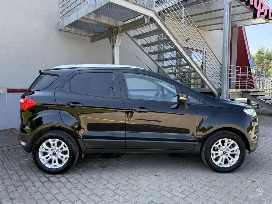 Black Ford EcoSport 2016 in Utena, with an engine capacity of 1.50 L and mileage of 150 thousand km for 6750 €, photo 7 on AUTOMOTO.COM.LV
