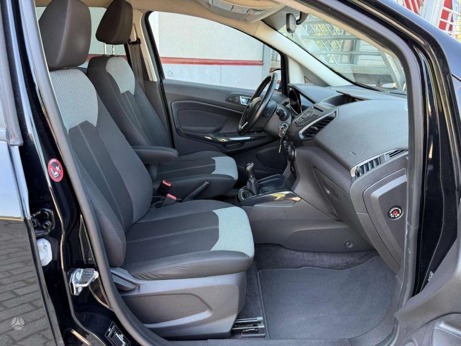 Black Ford EcoSport 2016 in Utena, with an engine capacity of 1.50 L and mileage of 150 thousand km for 6200 €, photo 20 on AUTOMOTO.COM.LV