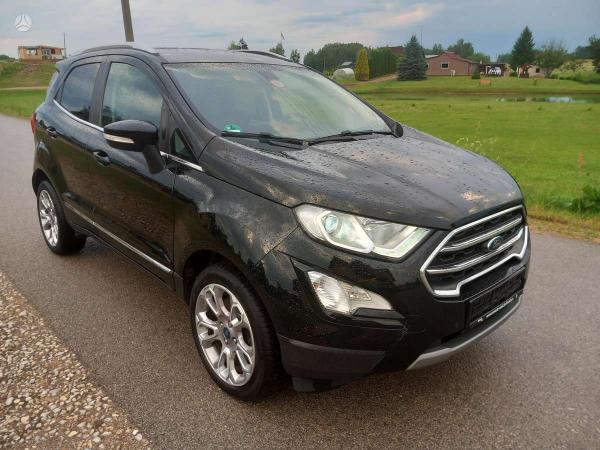 Black Ford EcoSport 2019 in Alytus, with an engine capacity of 1.00 L and mileage of 113 thousand km for 4899 €, photo 1 on AUTOMOTO.COM.LV