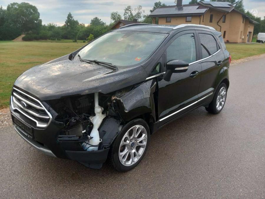 Black Ford EcoSport 2019 in Alytus, with an engine capacity of 1.00 L and mileage of 113 thousand km for 4899 €, photo 4 on AUTOMOTO.COM.LV