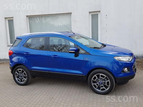 Blue Ford EcoSport 2015 in Riga, with an engine capacity of 1.50 L and mileage of 174 thousand km for 5600 €, photo 1 on AUTOMOTO.COM.LV