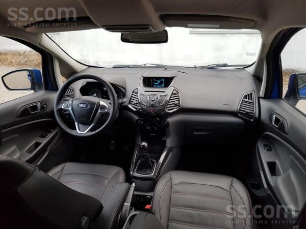 Blue Ford EcoSport 2015 in Riga, with an engine capacity of 1.50 L and mileage of 174 thousand km for 5600 €, photo 7 on AUTOMOTO.COM.LV